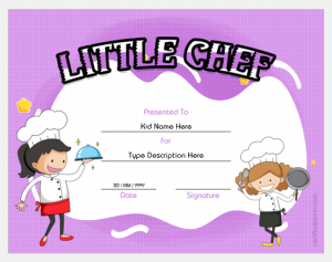 Little Chef Certificate Templates for Word | Download & Edit