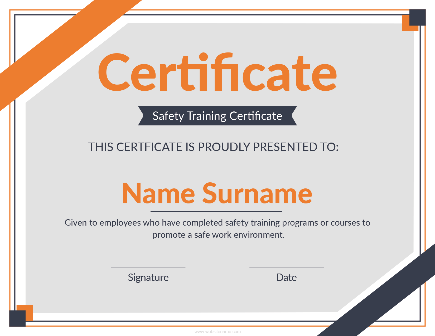 Safety Training Certificate Templates for Word | Download